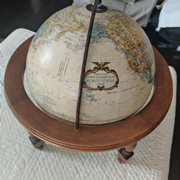 Replogle | Accents | Vintage Replogle World Classic Series 2 Diameter Globe W Wood Stand | Poshmark